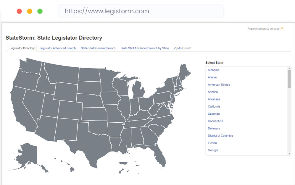 StateStorm - State Legislative Software | LegiStorm